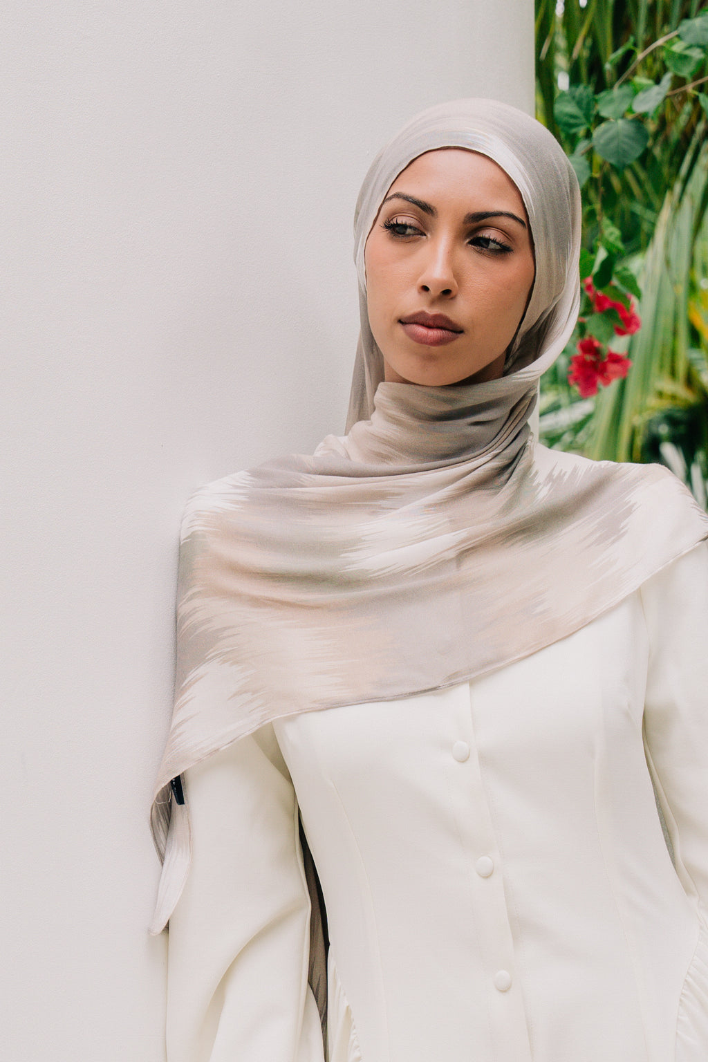 Printed Modal Hijab - Mossy Mirage